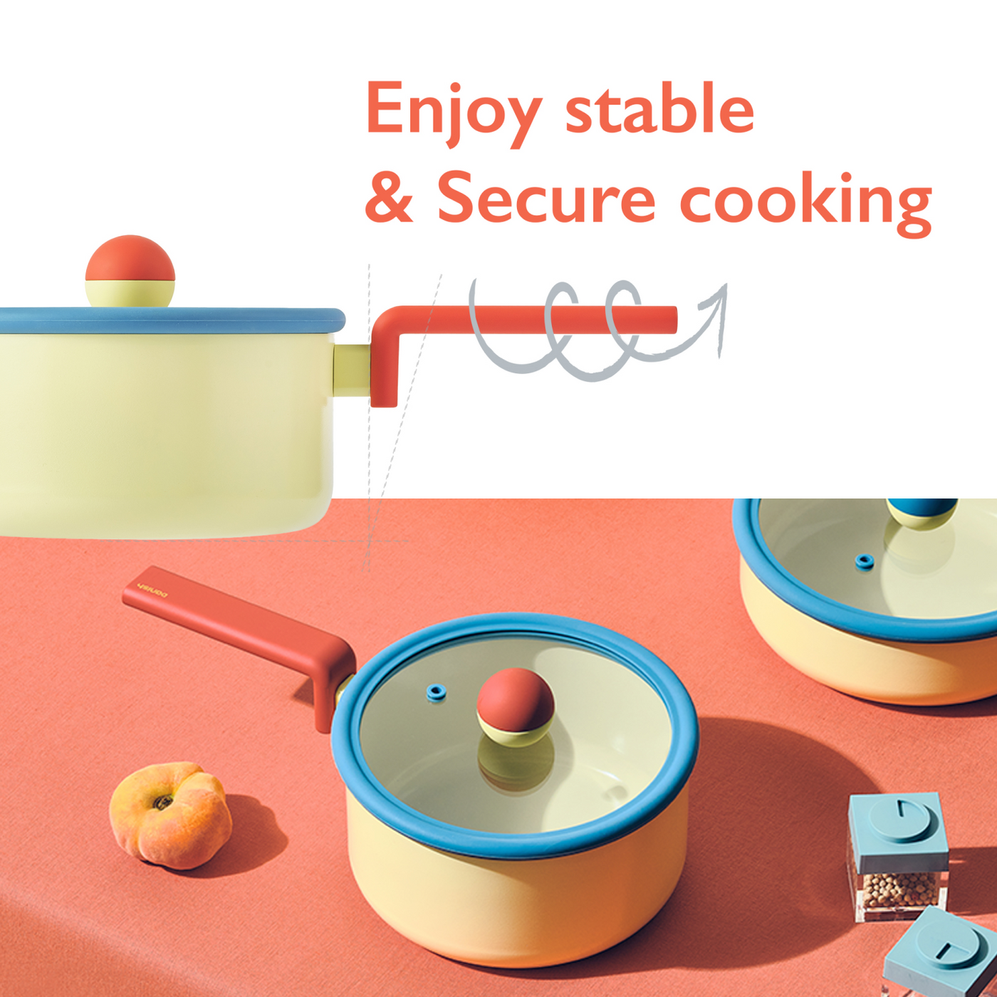 Non-Stick Ceramic Casserole with Lid - 8", Non-toxic, Induction Safe ...